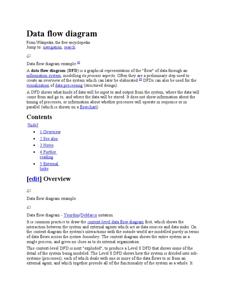 Data flow diagram overview | PDF | Computer Science | Systems Science