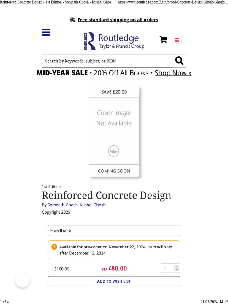 2025 - Reinforced Concrete Design | PDF