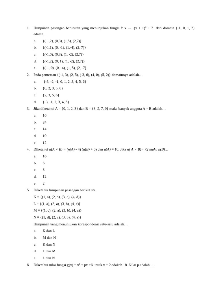 SOAL PTS KELAS XI Matematika Wajib Semester 1 | PDF | Komputer