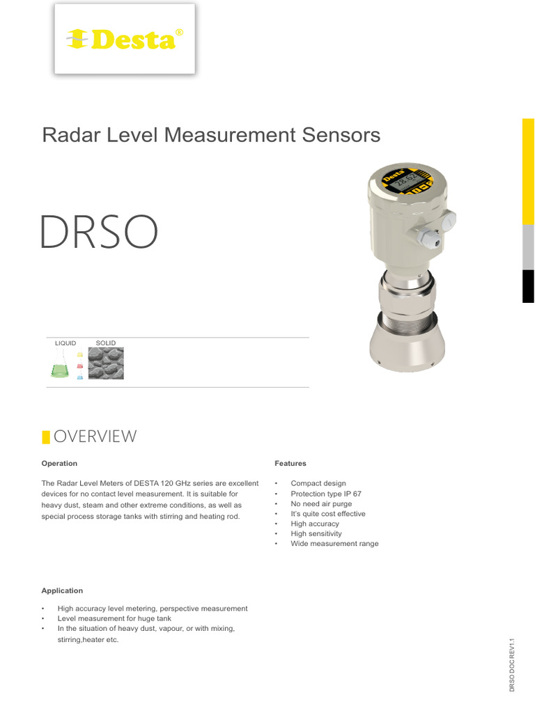 DRSO Datasheet | PDF | Metrology | Wireless