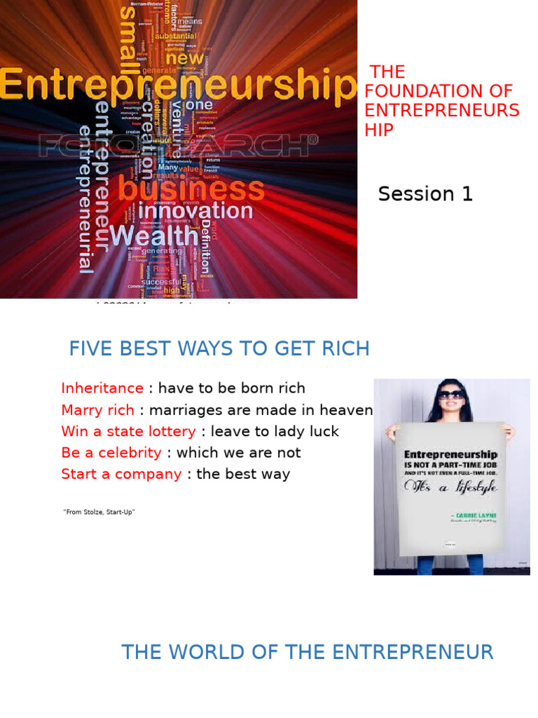 Session 1.-The-Foundation-of-Entrepreneurship | PDF | Entrepreneurship ...