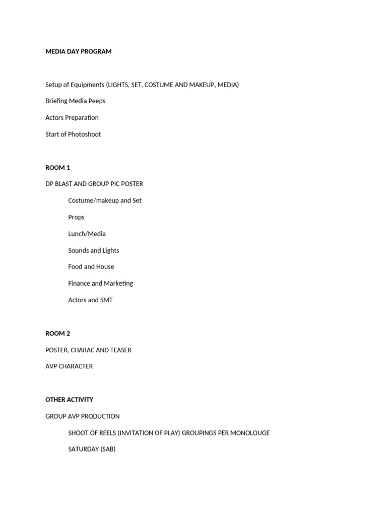MEDIA DAY PROGRAM WPS Office | PDF