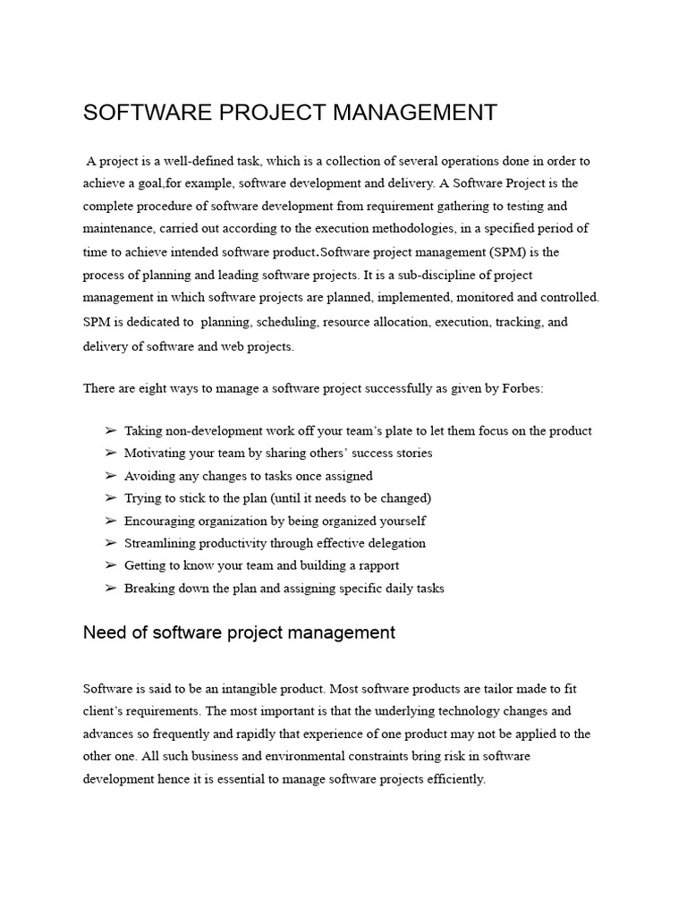 Eee1231 Software Engineering - Software Project Management | PDF | Project Management