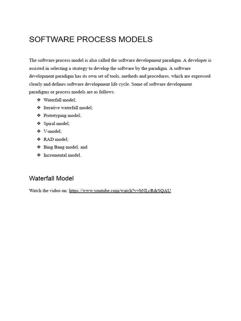 Eee1231 Software Engineering - Software Process Models | PDF | Software Development Process ...