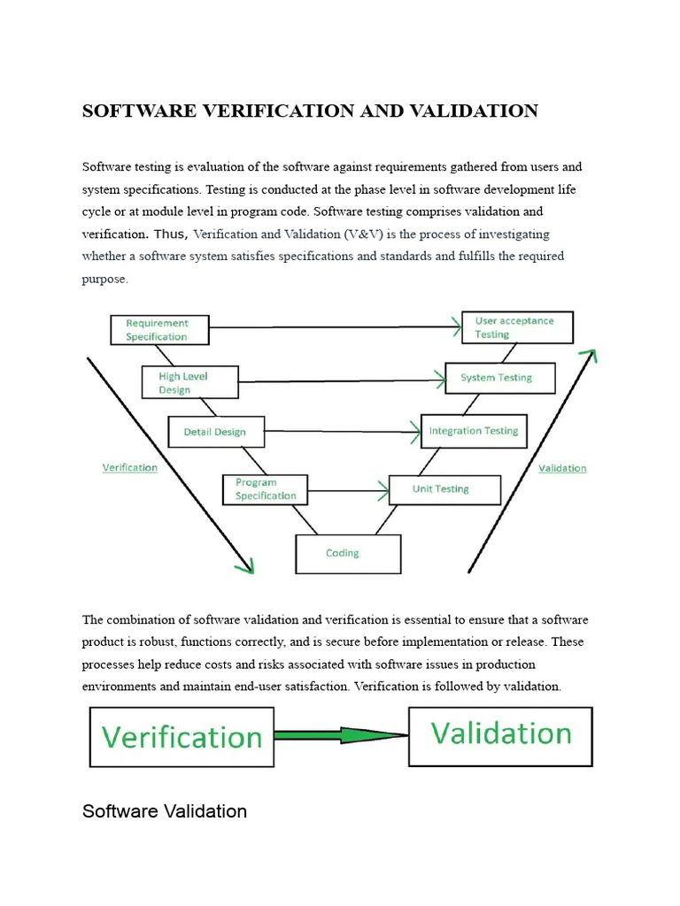 Eeee1231 Software Engineering Software Verification And Validation Pdf Software Testing