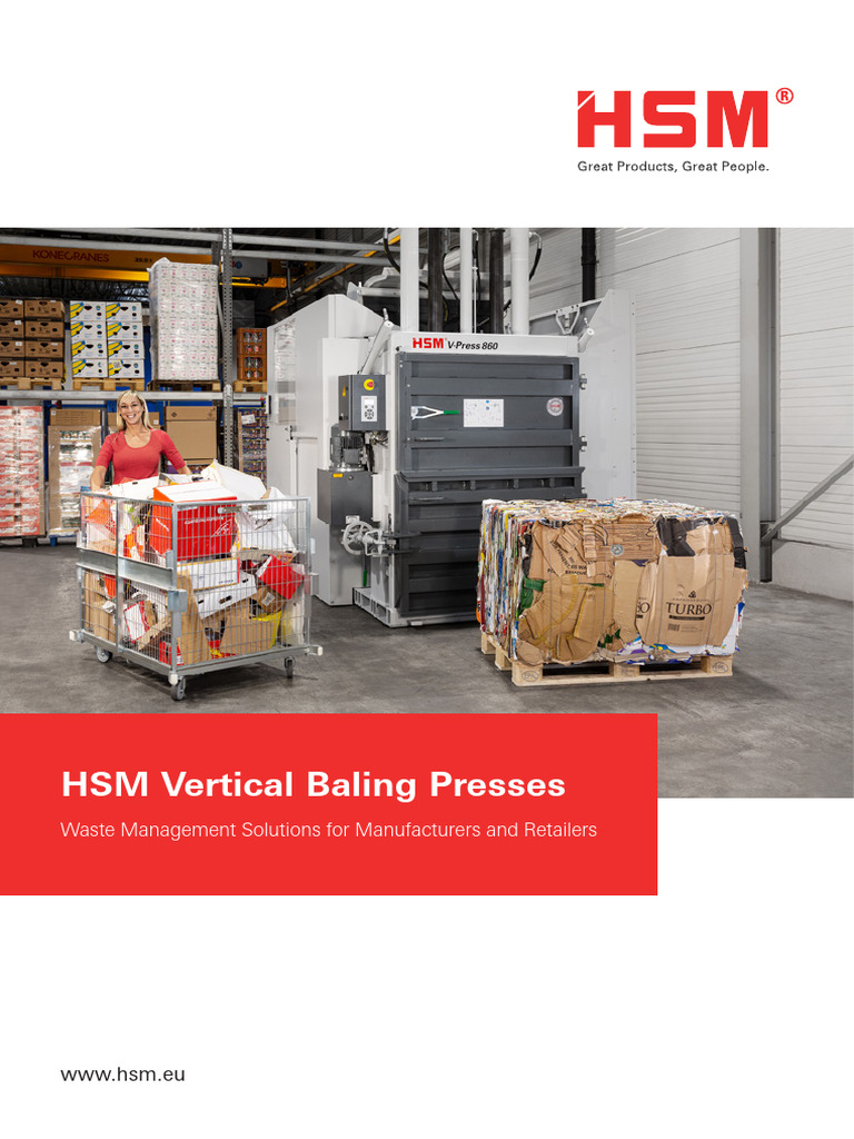EN - HSM Vertical Baling Presses | PDF | Recycling | Alternating Current