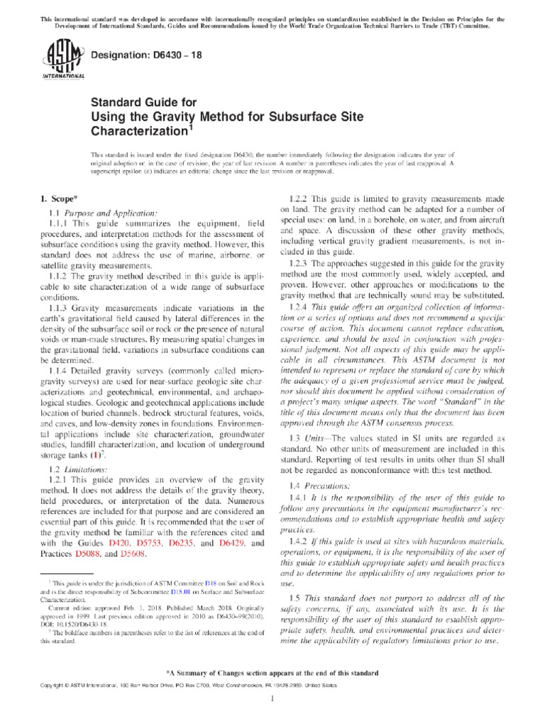 Astm D6430-18 | PDF