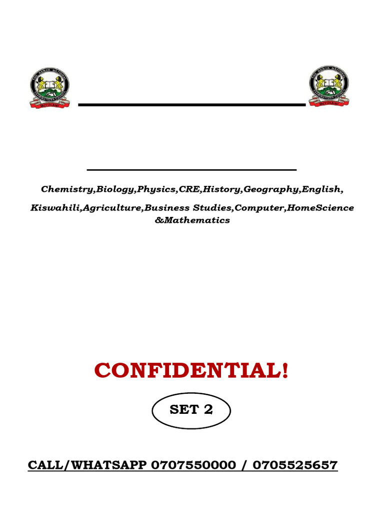 Kcse 2022 Revealed 2 | PDF | Anode