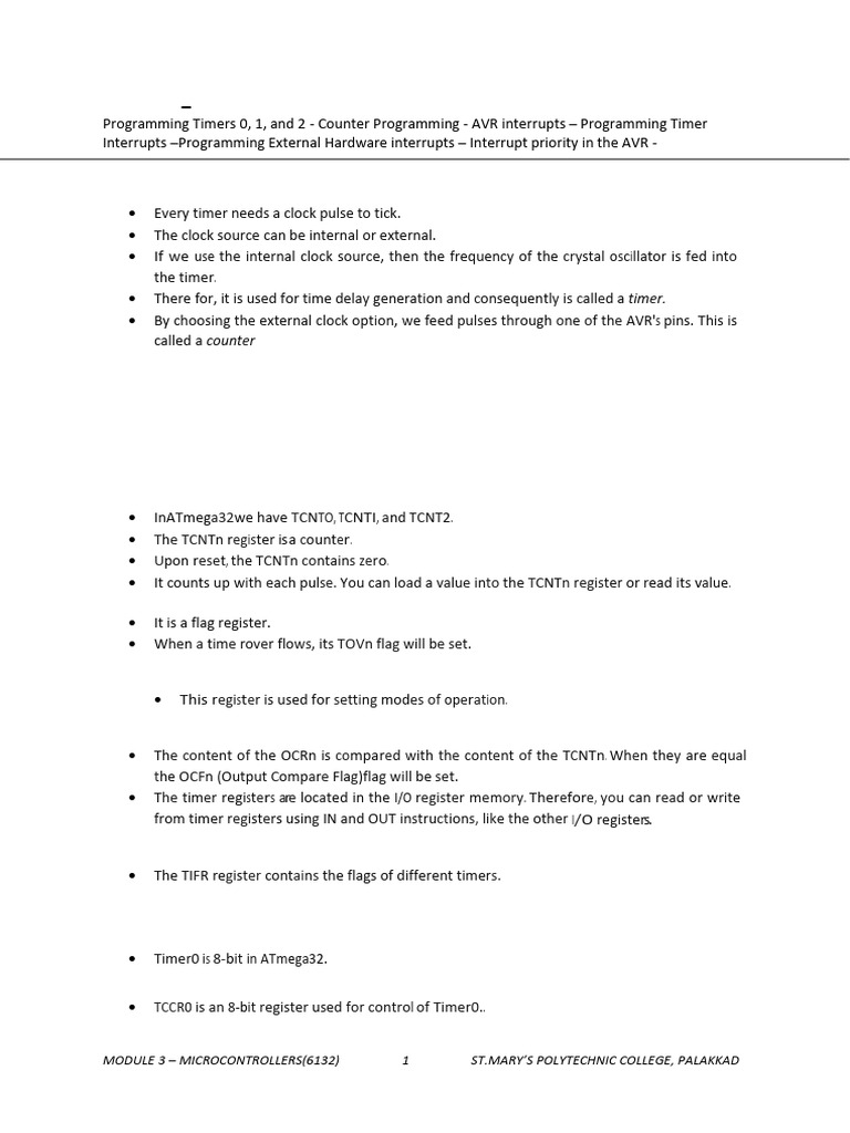 MC - Module 3 | PDF | Microcontroller | Electrical Engineering