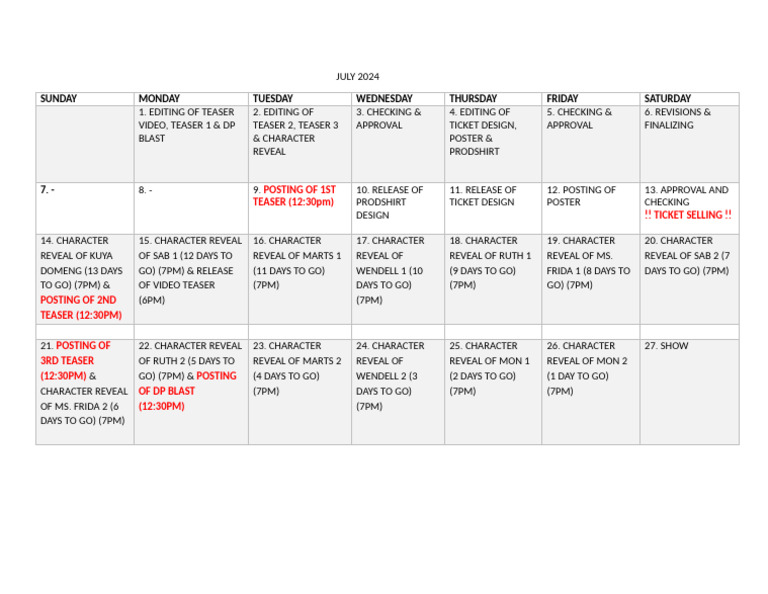 Continuity Script Year End Party 2024 - Ver2 2 | PDF | Art