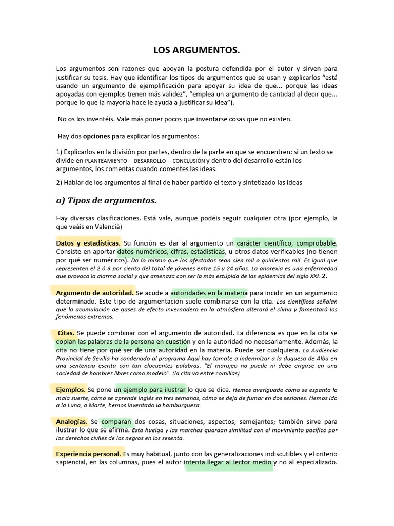 Los Argumentos | PDF | Argumento