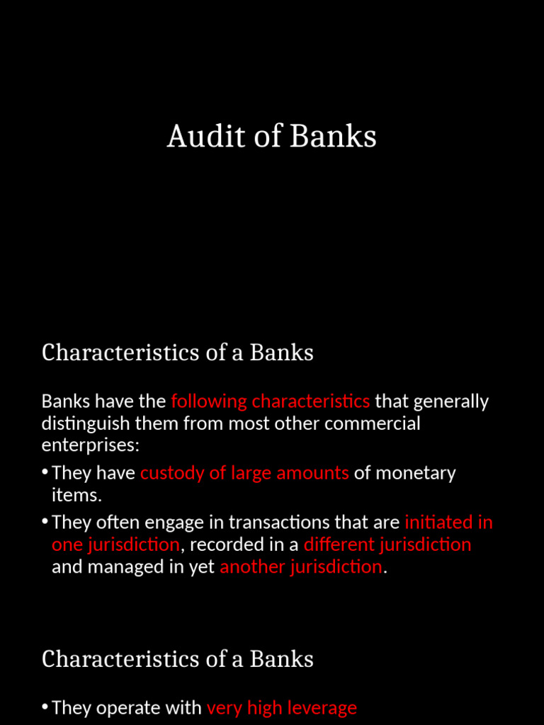 05 Audit of Banks | PDF | Banks | Audit