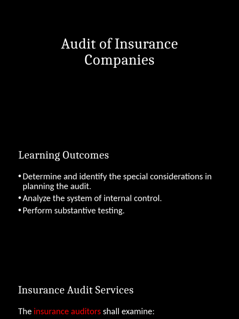 Insurance Audit Planning and Checklist | PDF | Insurance | Audit