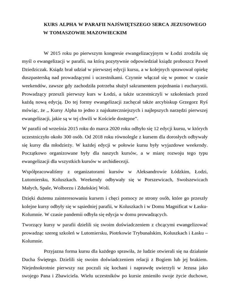 Kurs Alpha | PDF