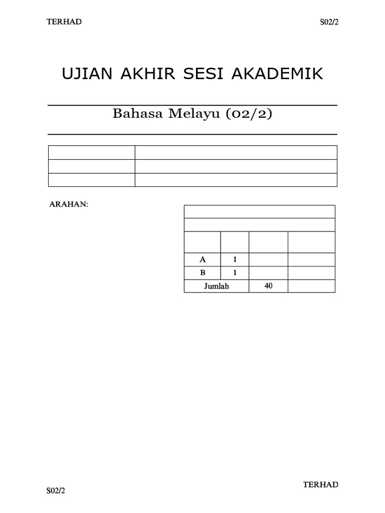 BM (2) Uasa 2024 | PDF