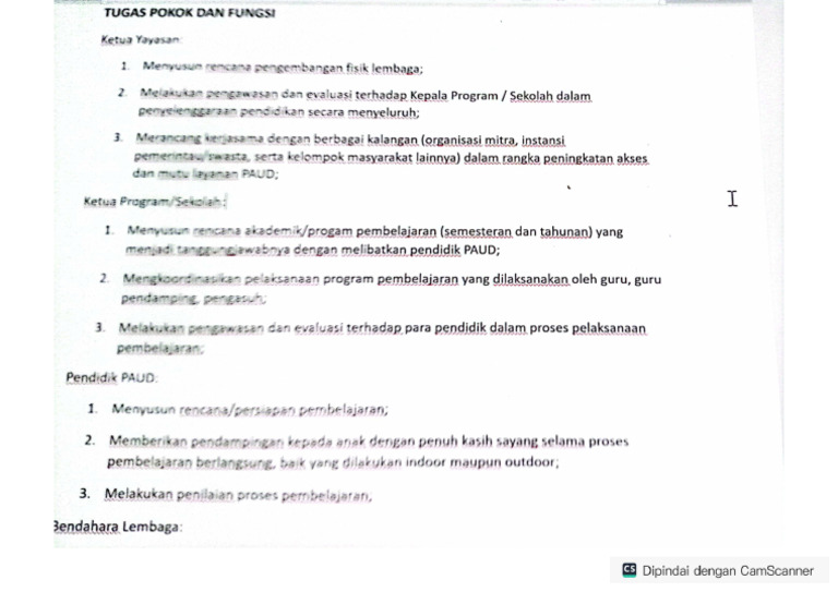 Tupoksi | PDF