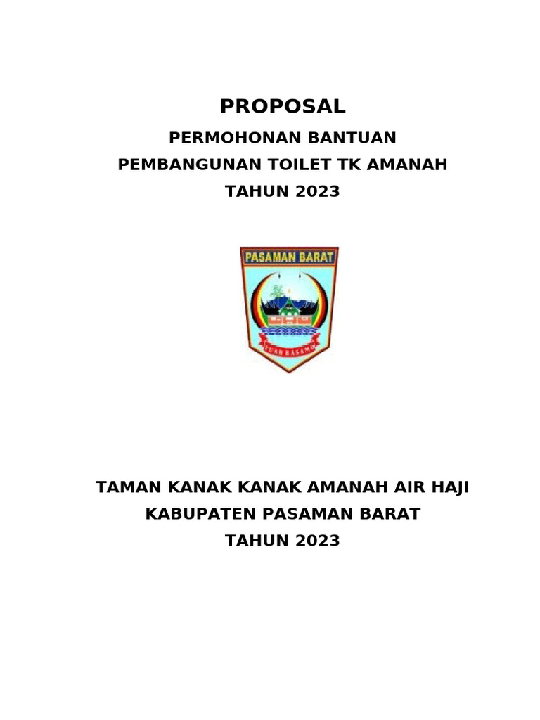 Proposal Pembangunan Toilet | PDF