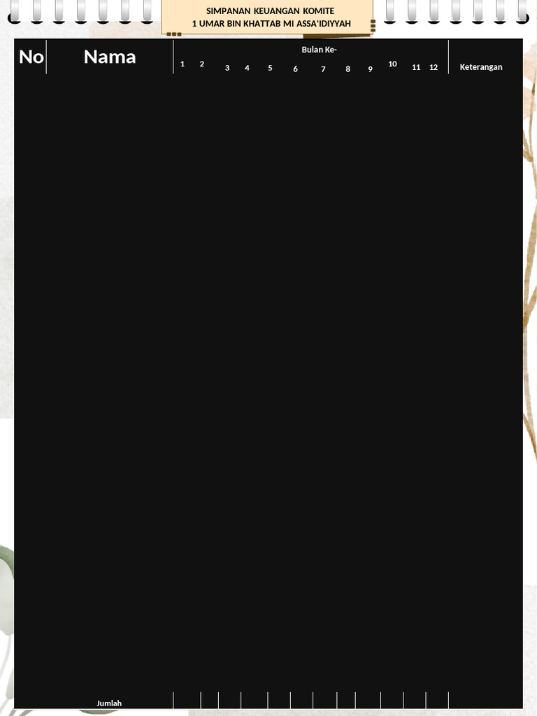 Hijau Krem Cat Air Tabel Tagihan Bulanan Dokumen A4 PDF | PDF | Pengelolaan Keuangan & Uang