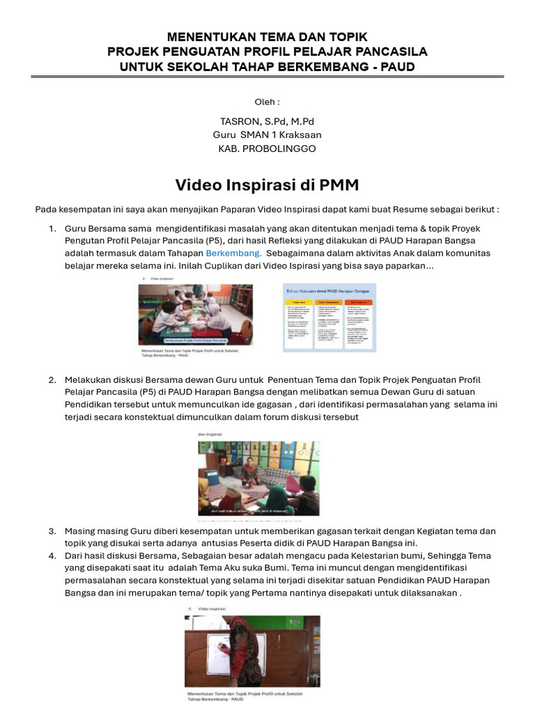 Tugas PembaTIK Level 1 - MENENTUKAN TEMA DAN TOPIK | PDF