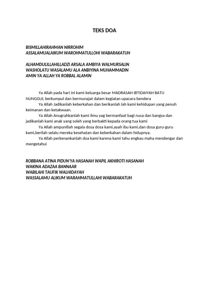Teks Doa | PDF
