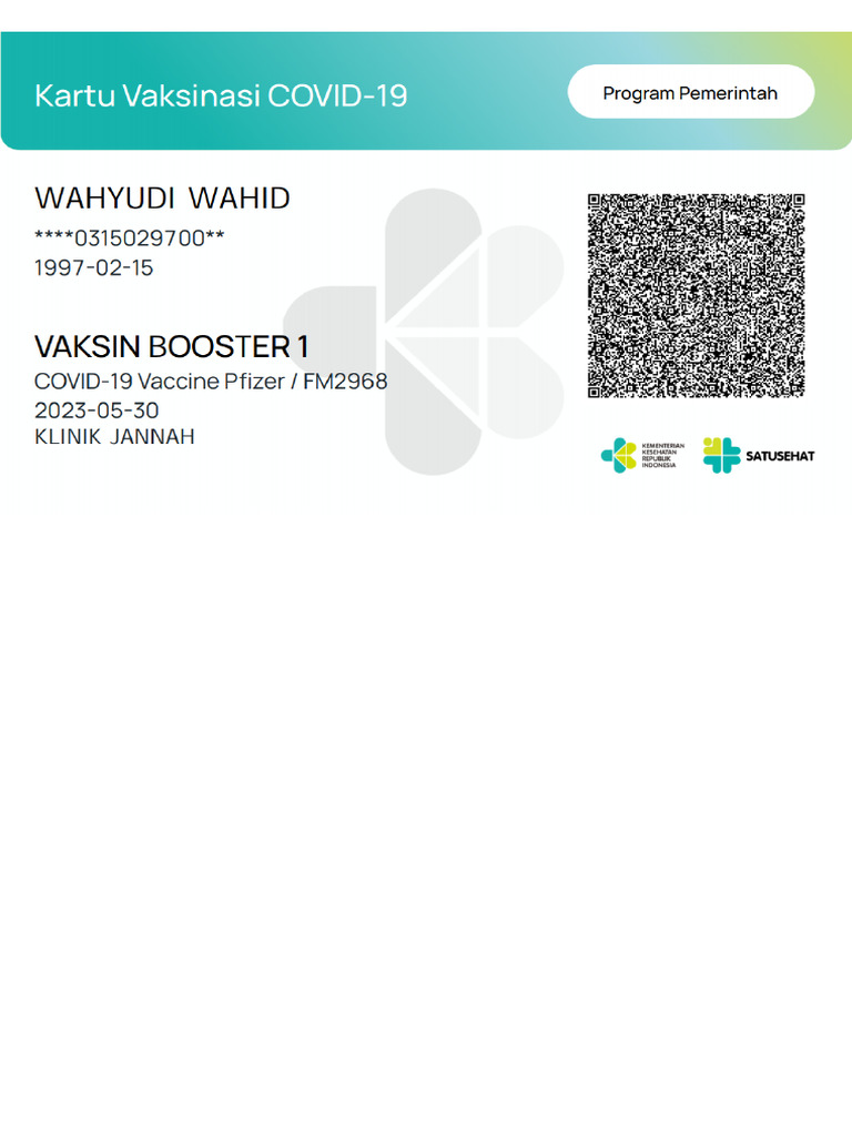 Sertifikat Vaksin Dosis 3 Wahyudi 995 Pdf