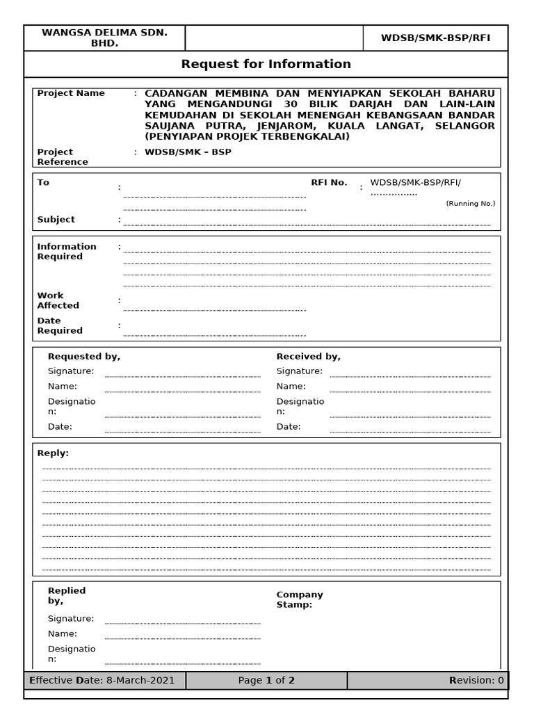 07 - RFI - Request For Information | PDF