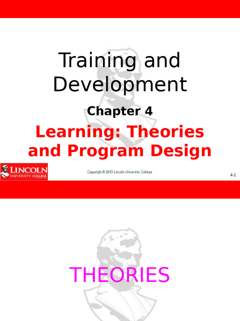 Learning Theories and Training Design | PDF | Learning | Motivational
