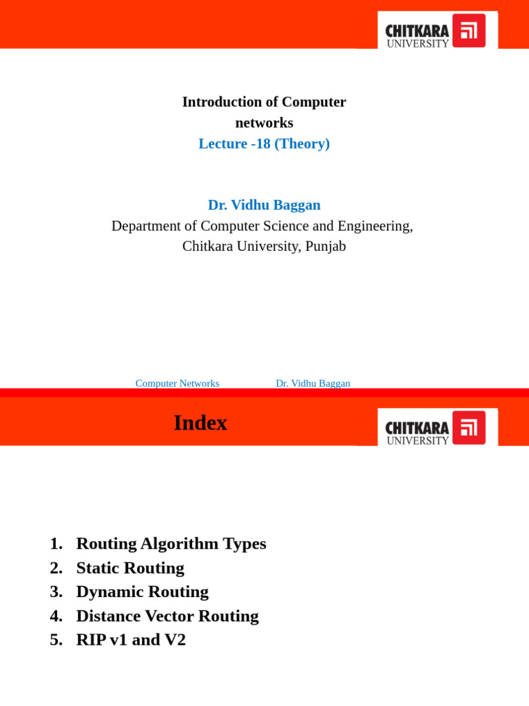 CN-Lecture18 (Routing Information Protocol) | PDF
