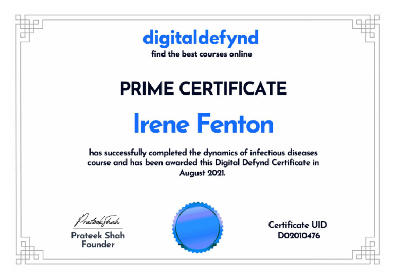 Digital Defynd Prime Certificate | PDF