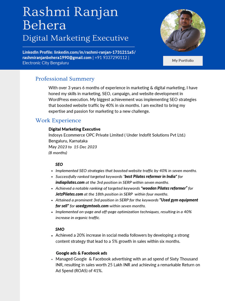 Rashmi Ranjan Behera: SEO & Digital Marketing Portfolio | PDF ...