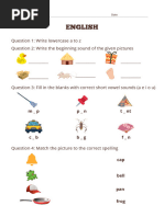 LKG English Question Paper | PDF