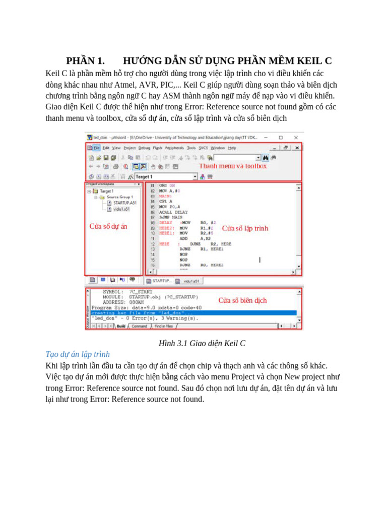 HƯỚNG DẪN SỬ DỤNG PHẦN MỀM KEIL C | PDF