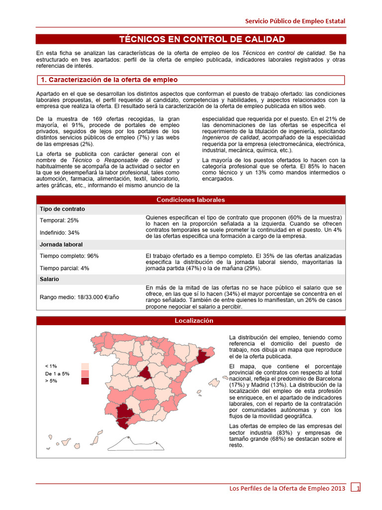 Funciones del Técnico de Calidad | PDF | Calidad (comercial) | Empleo