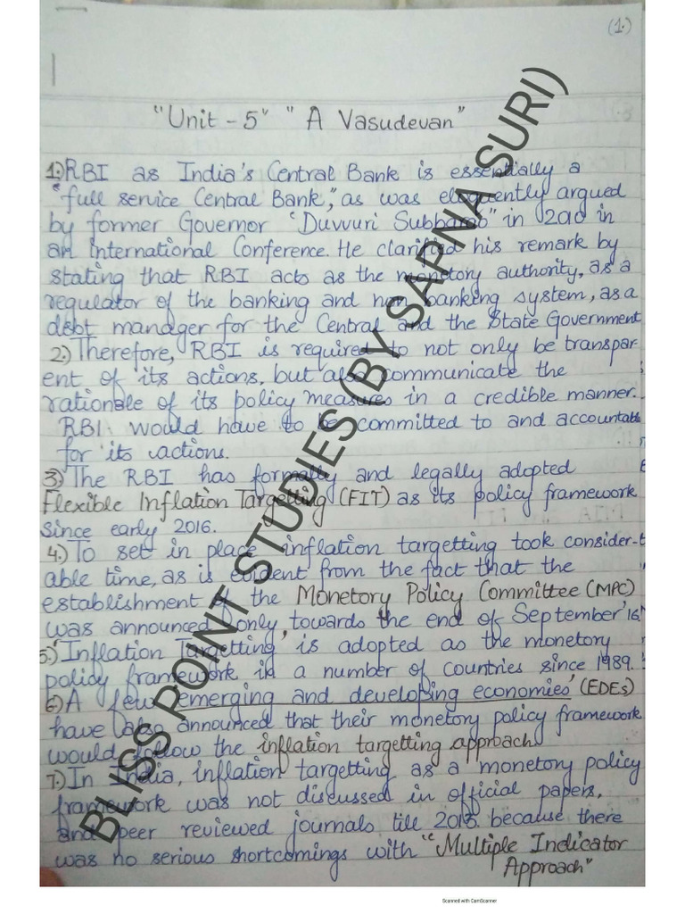 UNIT 5 A Vasudevan | PDF