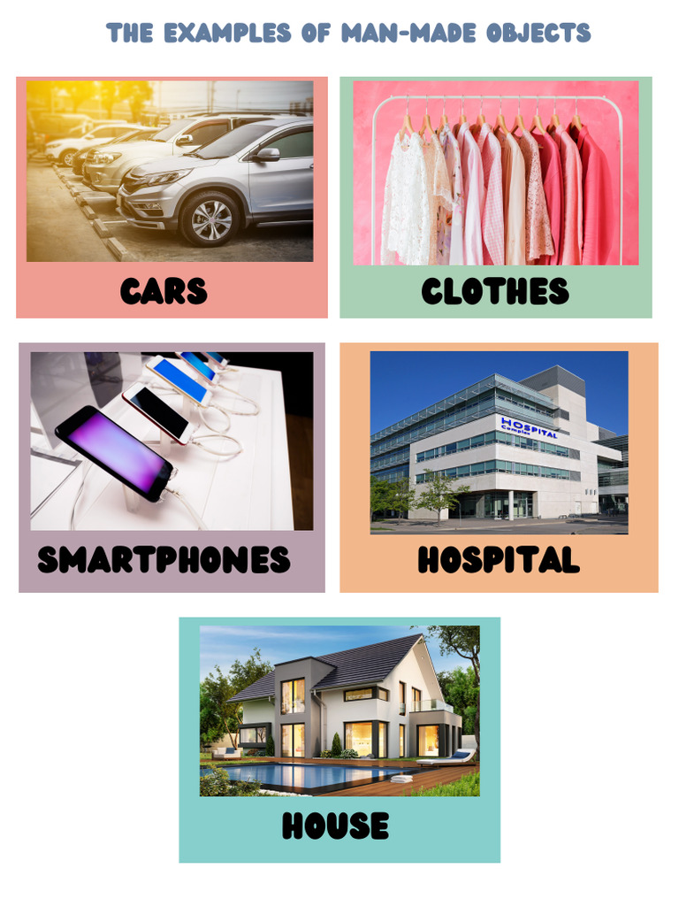 The Examples of Man Made and Nature Objects | PDF | Technology ...