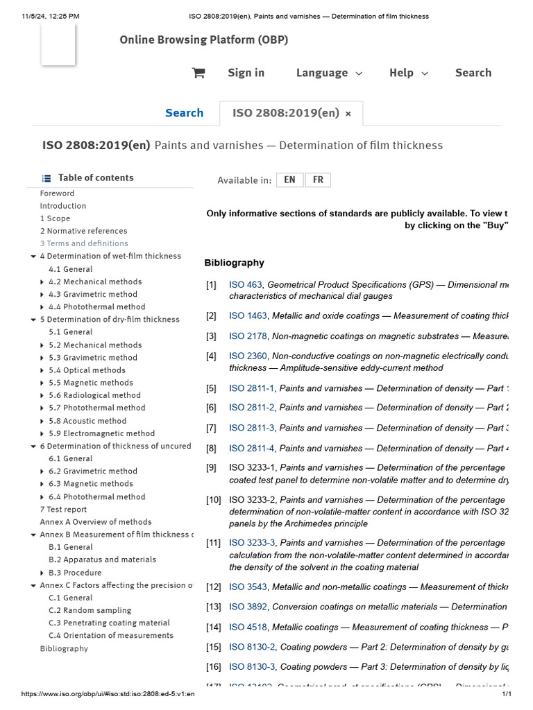 ISO 2808 - 2019 (En), Paints and Varnishes - Determination of Film Thickness | PDF | Paint ...