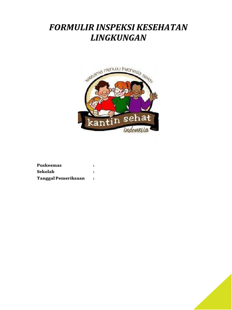 Formulir Ikl Kantin Sekolah | PDF