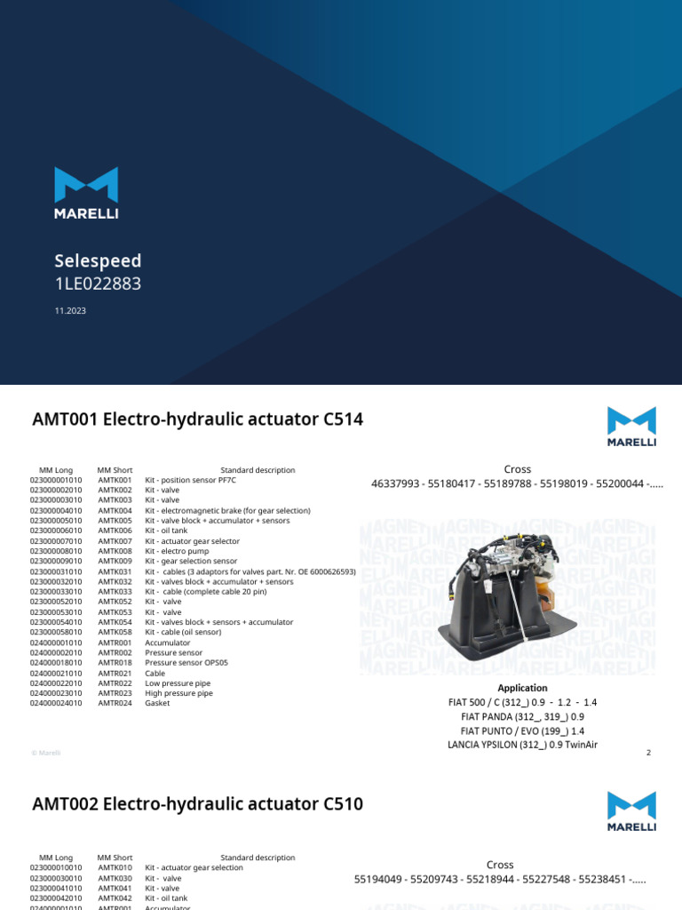 Gamma Ufficiale Selespeed (112023) (1) (1) Magneti Marelli | PDF ...