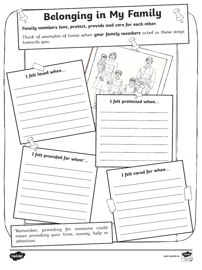 Roi Sphe 26 Belonging in My Family Activity Sheets - Ver - 1 | PDF