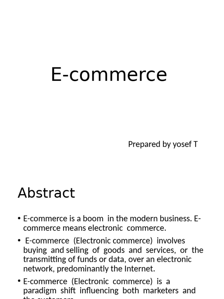 E-commerce | PDF | E Commerce | Etsy