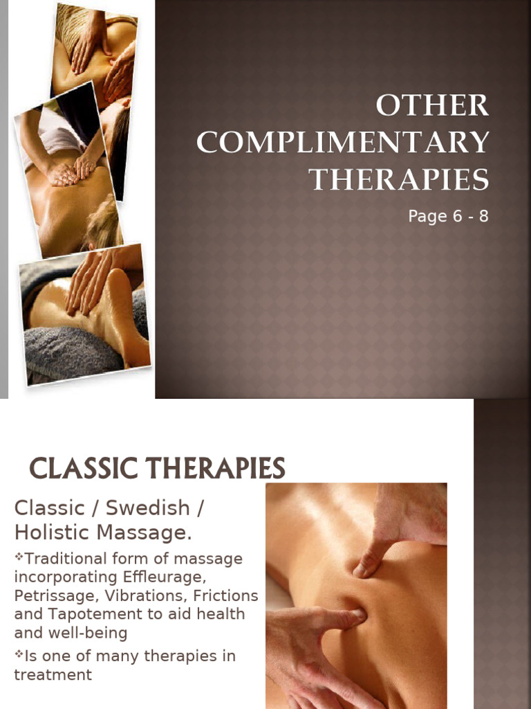 Alternative Therapies and Massage Movements | PDF | Massage | Anatomical Terms Of Motion