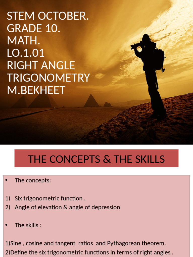 Grade 10 Right Angle Trigonometry Pdf