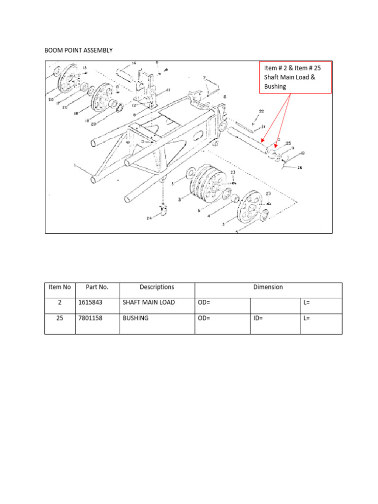 Boom Tip Assembly Pin and Bushing | PDF