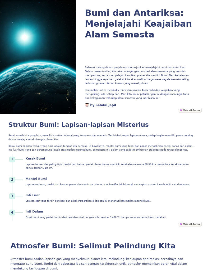 Bumi Dan Antariksa Menjelajahi Keajaiban Alam Semesta | PDF