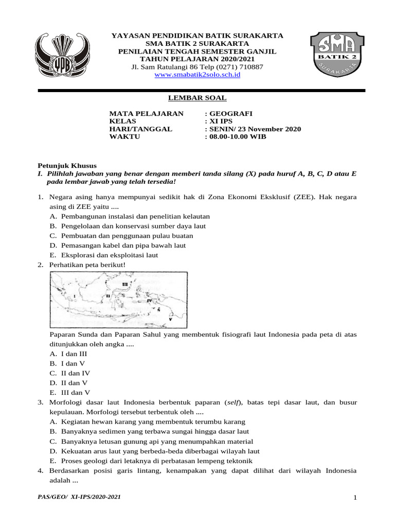 Pas Geo Xi 2020 | PDF