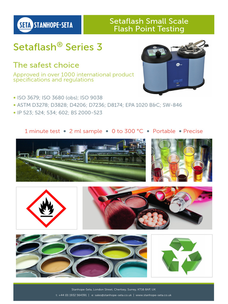 Flash Point Tester - Setaflash Series 3 | PDF