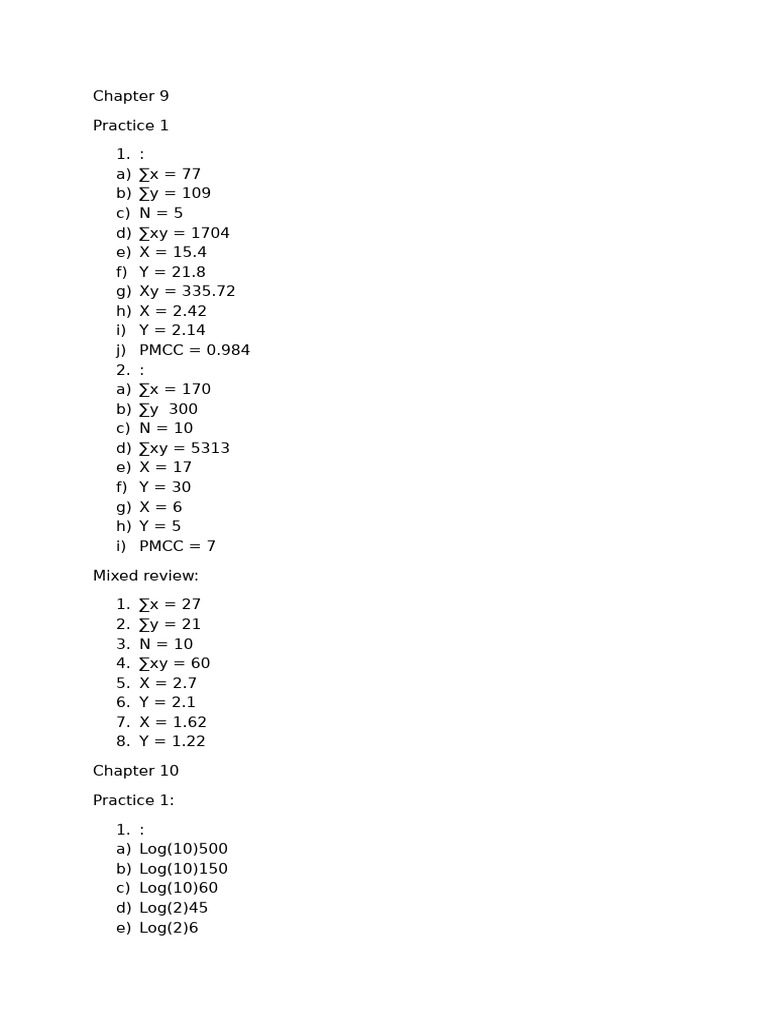 Solved Chapter 9 and 10 From Maths Textbook | PDF Solved Chapter 9 and 10 From Maths Textbook | PDF
