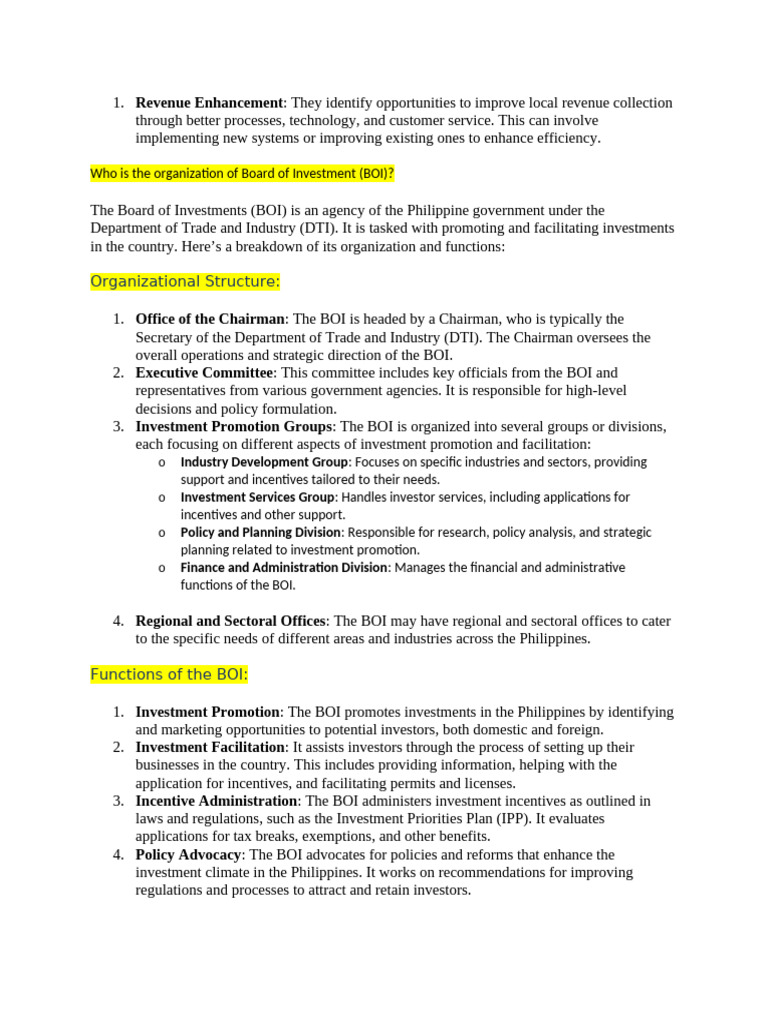 Revenue Enhancement | PDF | Investing | Policy