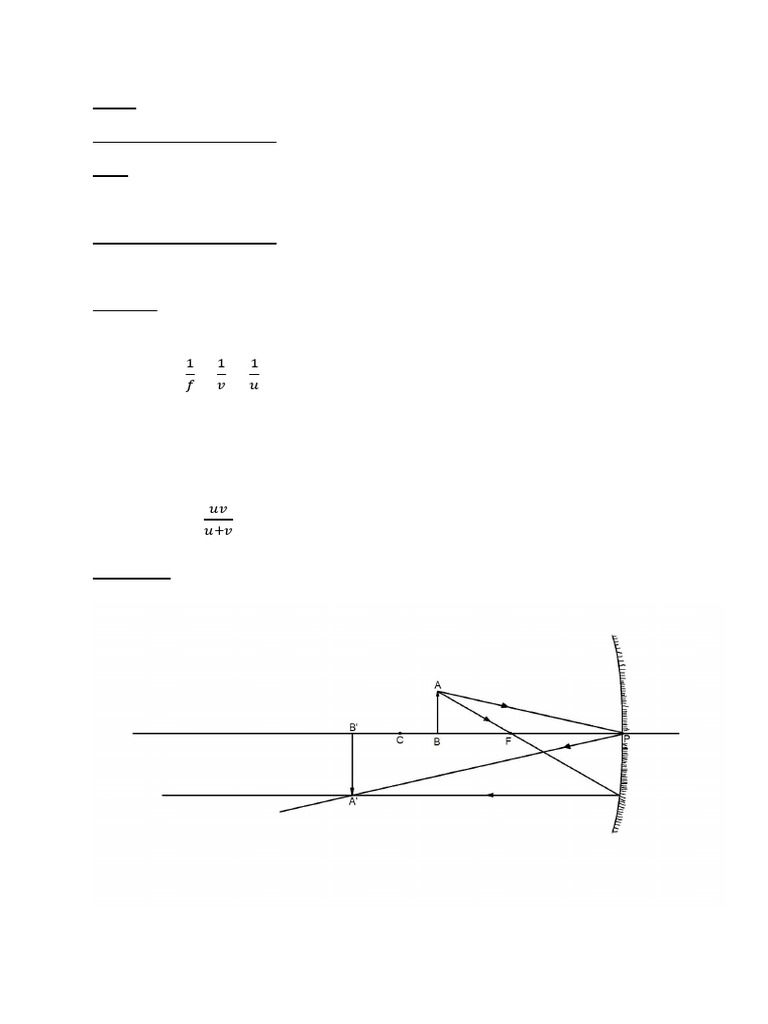 Concave Mirror | PDF | Mirror | Optics