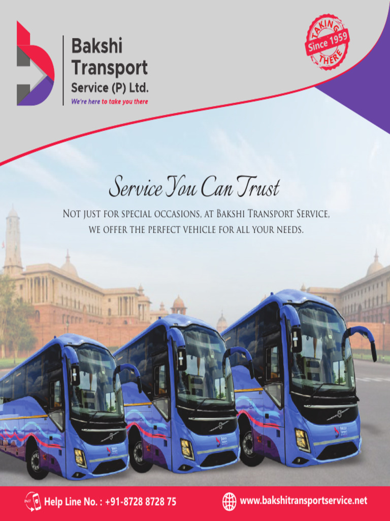 Bakshi Transport Service Overview | PDF | Tourism | Bus